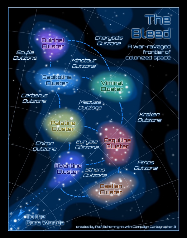 Ashen Stars Map – The Bleed – Pelgrane Press Ltd