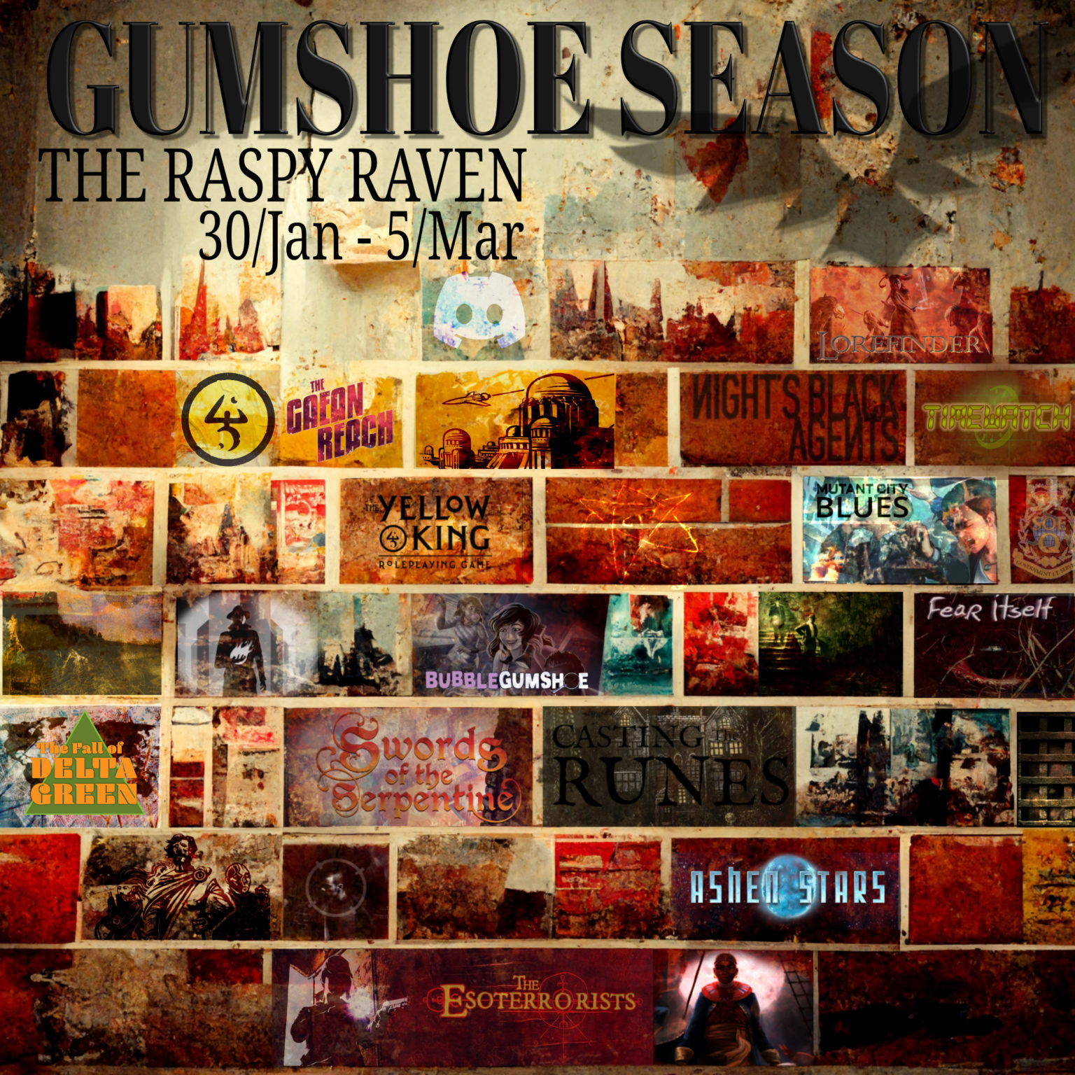 The Raspy Raven’s GUMSHOE season – Pelgrane Press Ltd