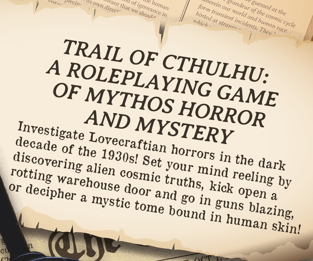 Trail of Cthulhu Second Edition – Pelgrane Press Ltd